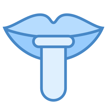 Saliva Test icon in Blue UI Style