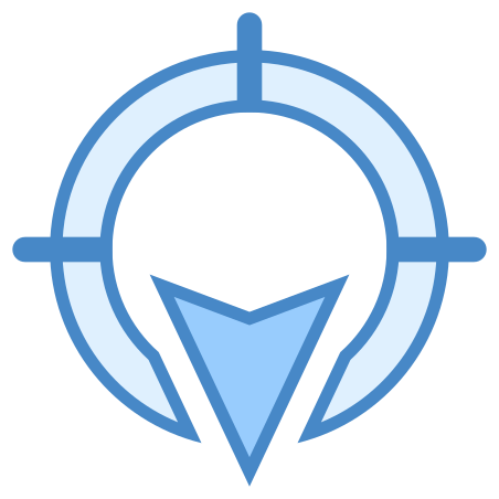 South Direction icon in Blue UI Style
