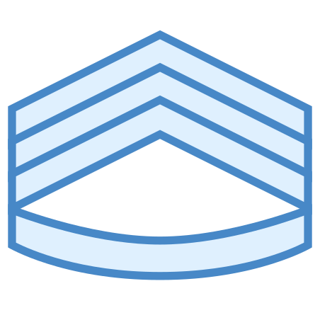 Staff Sergeant SSG icon in Blue UI Style