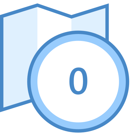 Timezone UTC icon in Blue UI Style