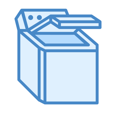 Top Loading Washing Machine icon in Blue UI Style