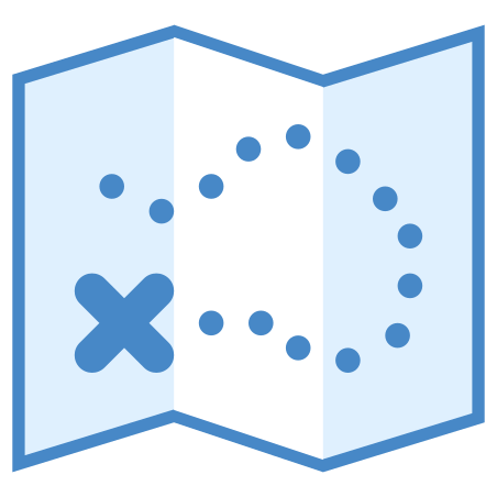 Treasure Map icon in Blue UI Style