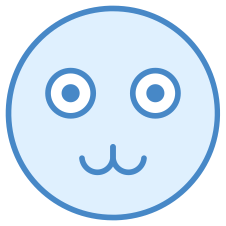 Uwu Emoji icon in Blue UI Style