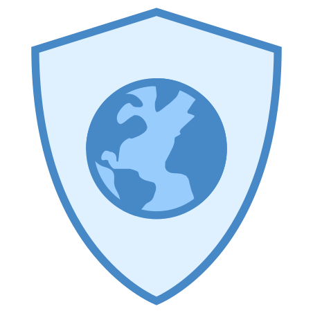 Web Shield icon in Blue UI Style