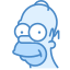 Homer Simpson icon in Blue UI Style