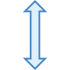 Resize Vertical icon in Blue UI Style