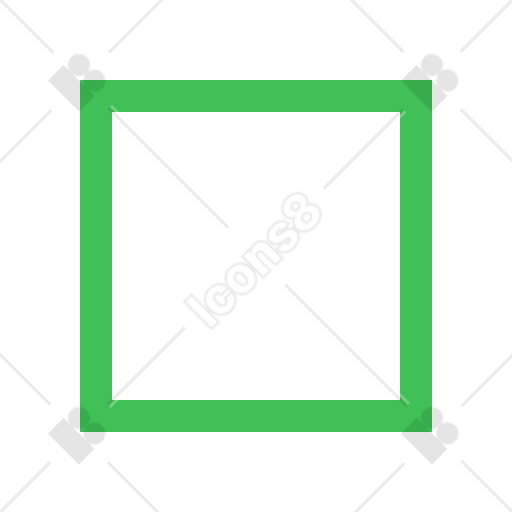 Green Square Outline